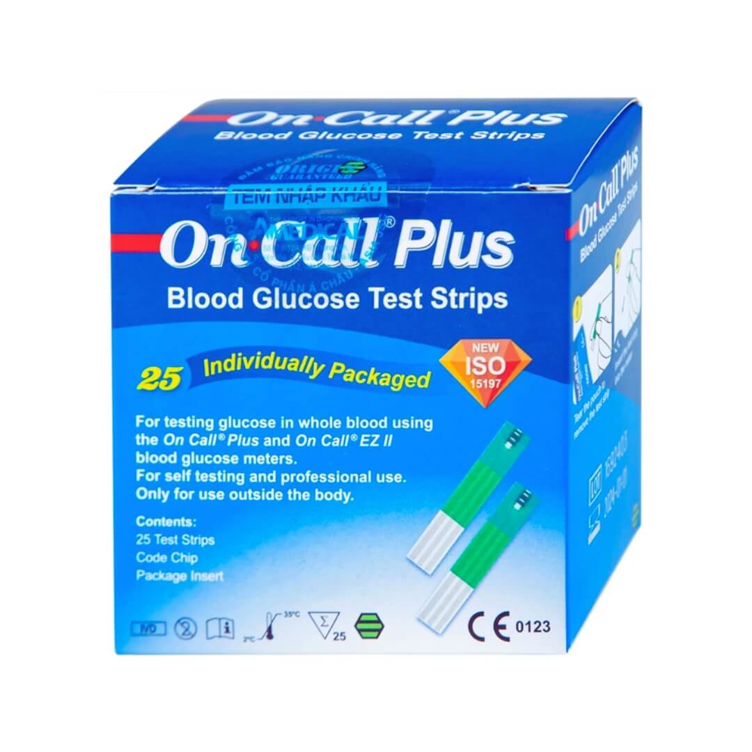 Que thử đường huyết On Call Plus (Hộp 25 que) - Pharmart.vn