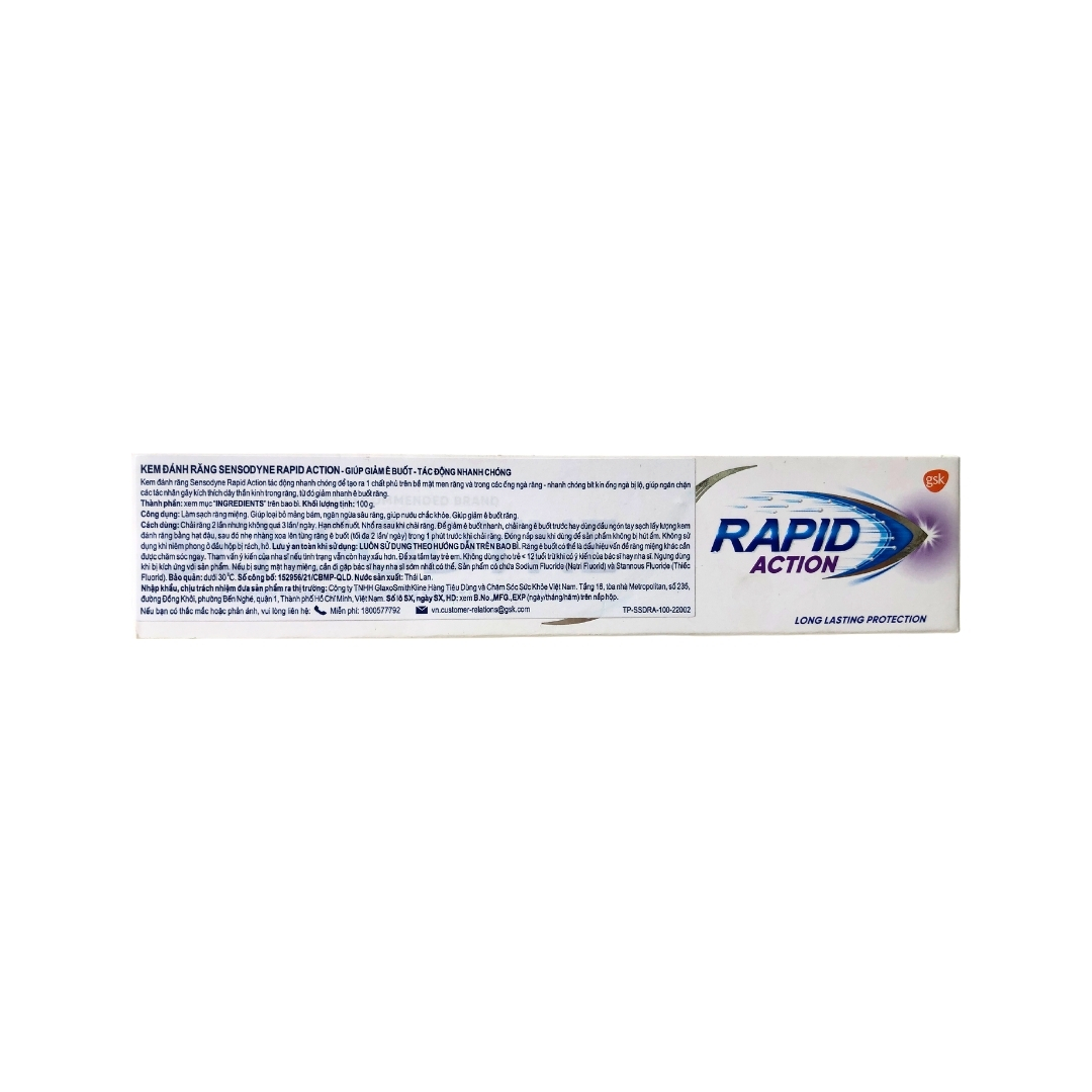 Kem đánh răng Sensodyne Rapid Action - Giảm nhanh ê buốt - Pharmart.vn