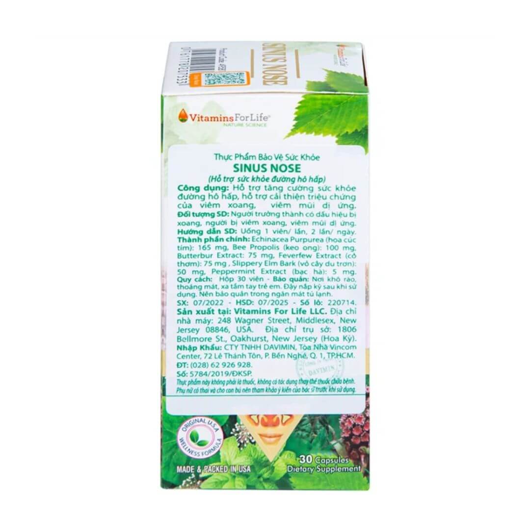 Sinus Nose (30 viên) – Hỗ trợ sức khỏe đường hô hấp - Pharmart.vn