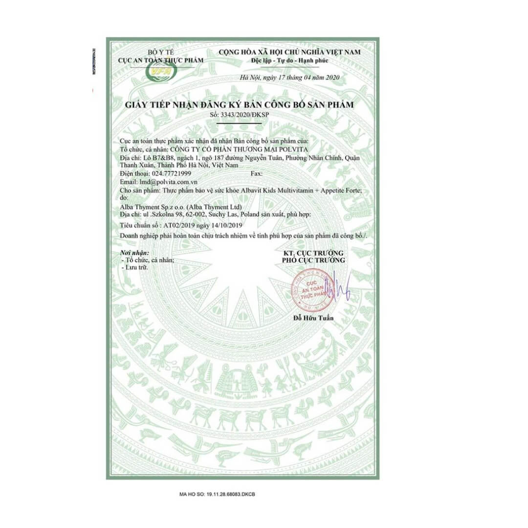 Siro ăn ngon cho trẻ Albavit Kids Multivitamin Appetite Forte Ba Lan ...