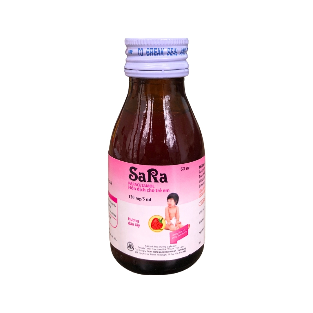 Thuốc Siro Sara - Điều trị hạ sốt, giảm đau hương cam - Pharmart.vn