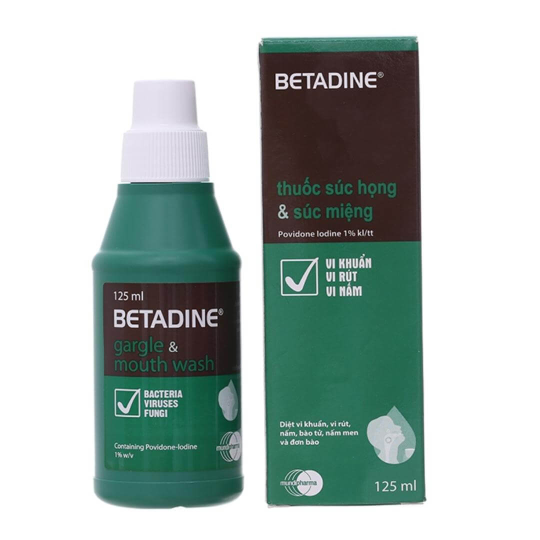 Súc họng Betadine - Điều trị nhiễm khuẩn miệng - Pharmart.vn