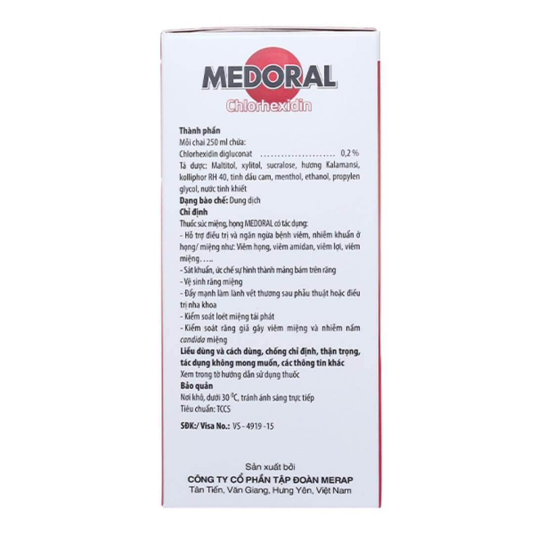Súc miệng Medoral Chlorheixdin - Hỗ trợ viêm nhiễm - Pharmart.vn
