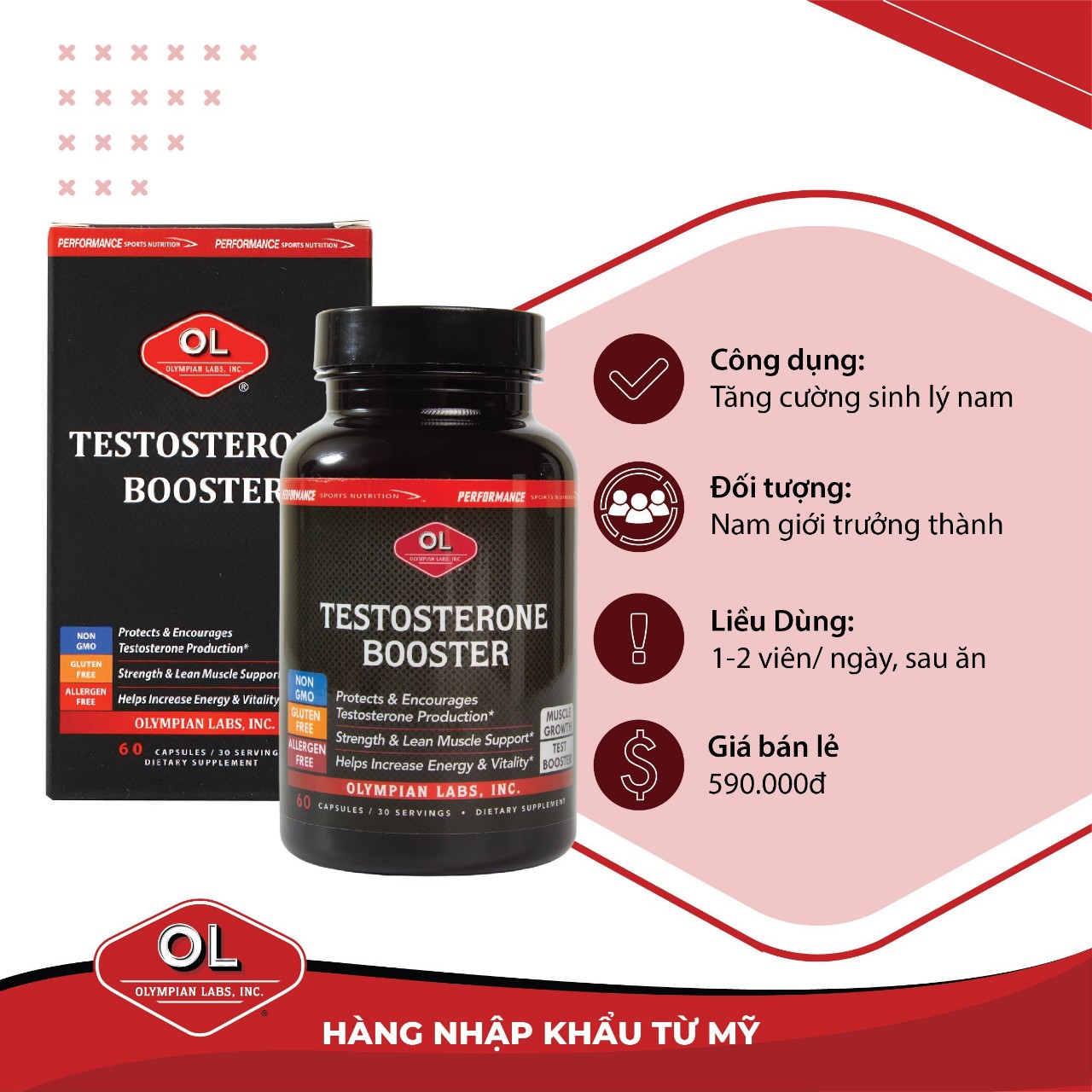 Testosterone Booster - Tăng Cường Sinh Lực Phái Mạnh - Pharmart.vn