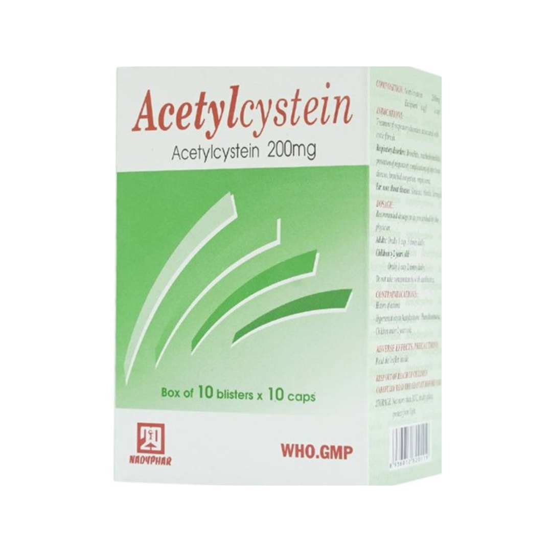 Thuốc Acetylcystein 200mg Nadyphar - Pharmart.vn