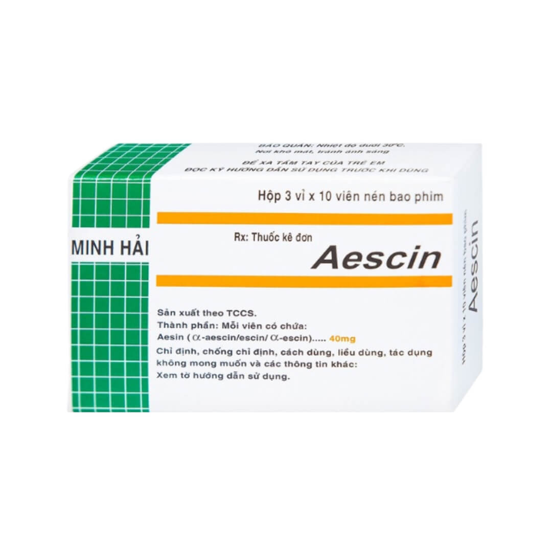 Aescin 40mg - Điều trị thiểu năng tĩnh mạch - Pharmart.vn