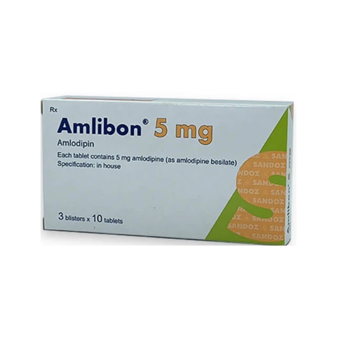 Thuốc Amlibon 5mg Sandoz - Đều trị tăng huyết áp, đau thắt ngực ...