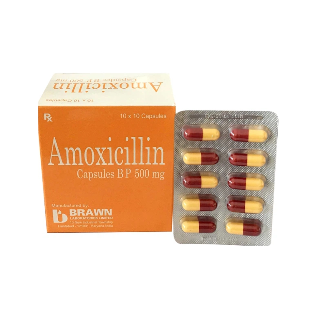 Thuốc Amoxicillin Capsules BP Brawn (500mg) - Điều trị nhiễm khuẩn ...
