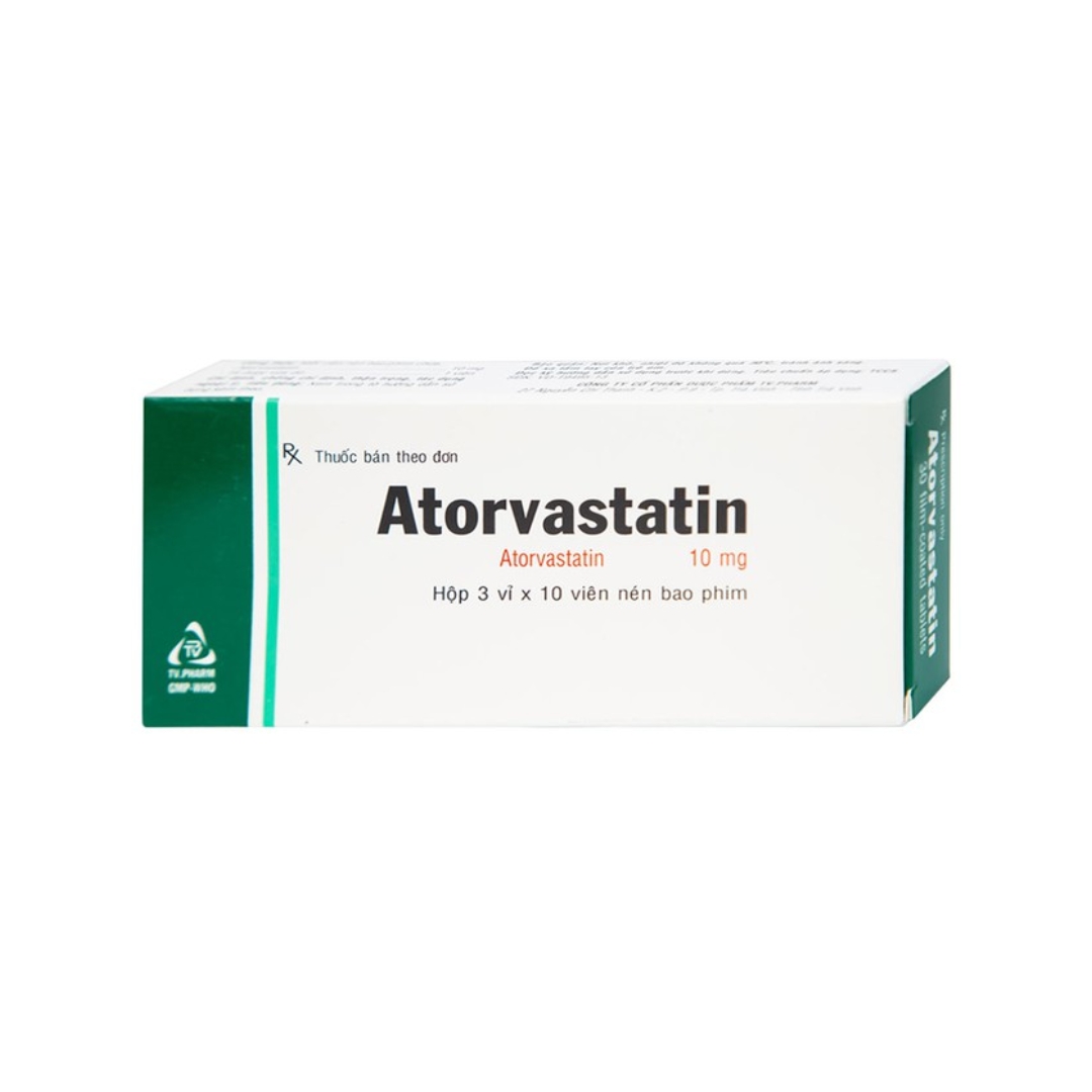 Thuốc Atorvastatin 10mg TVPharm - Điều trị tăng cholesterol toàn phần ...
