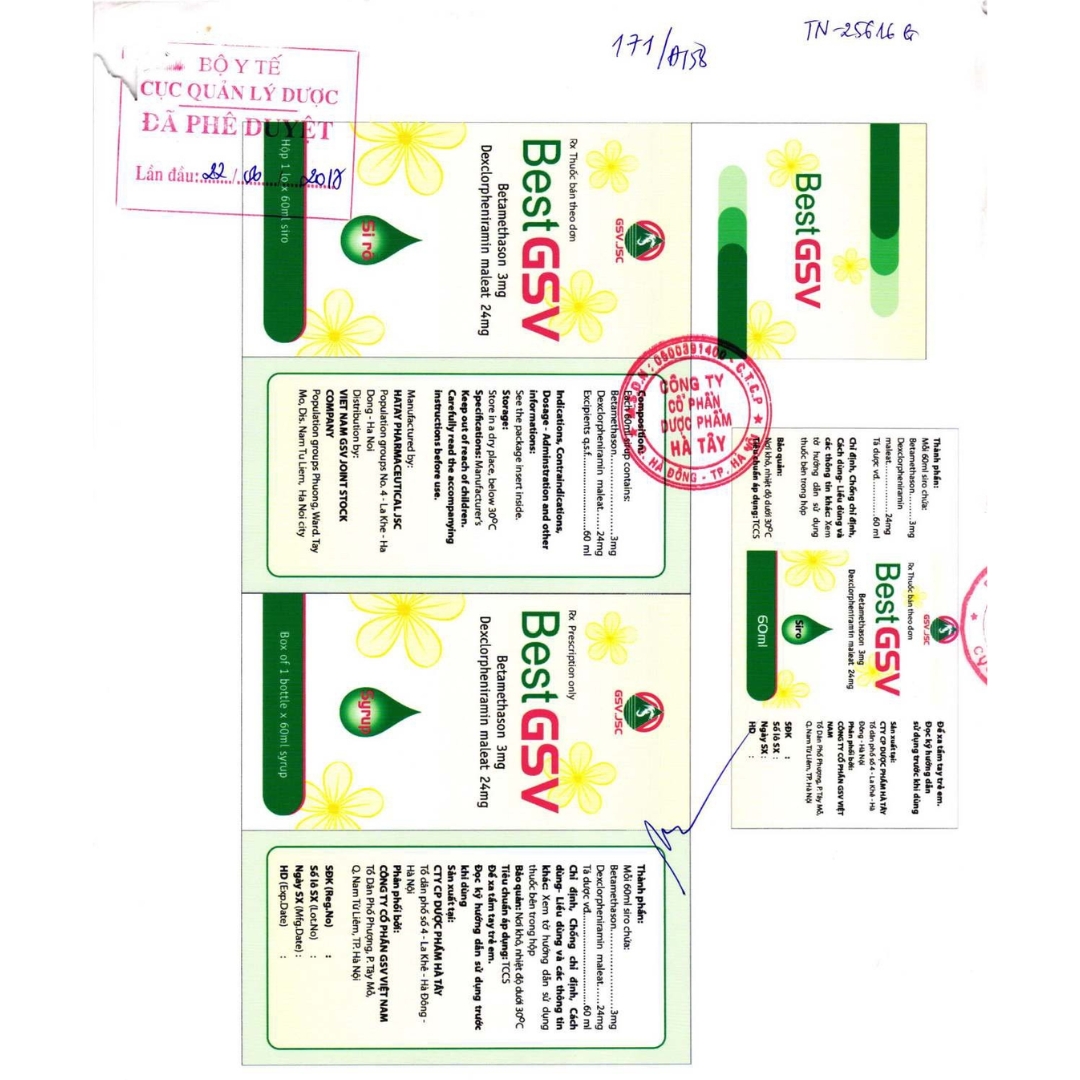 Thuốc Best GSV 60ml - Điều trị dị ứng bằng liệu pháp Corticoid ...