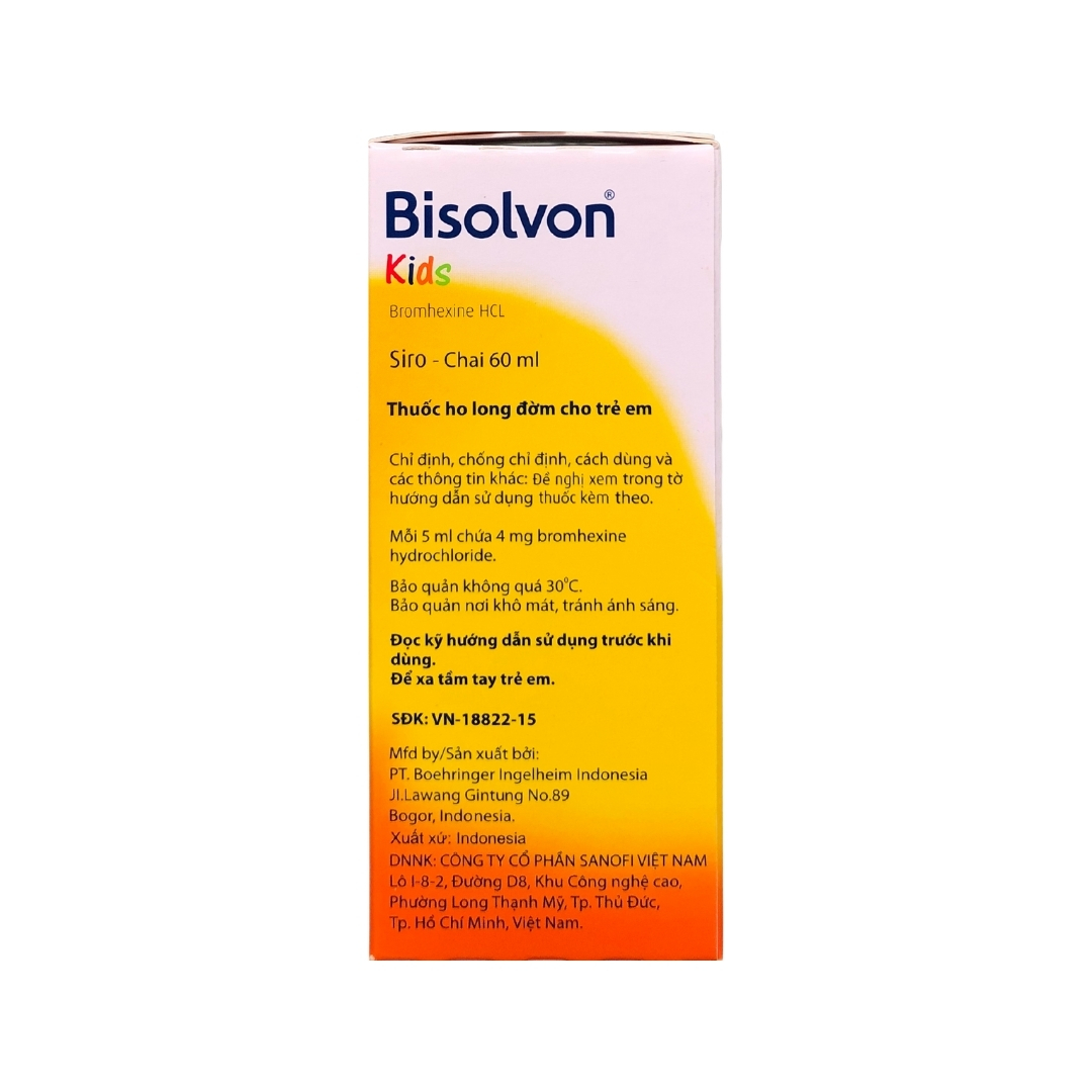 Thuốc Bisolvon kids - Hỗ trợ loãng đờm 60ml - Pharmart.vn