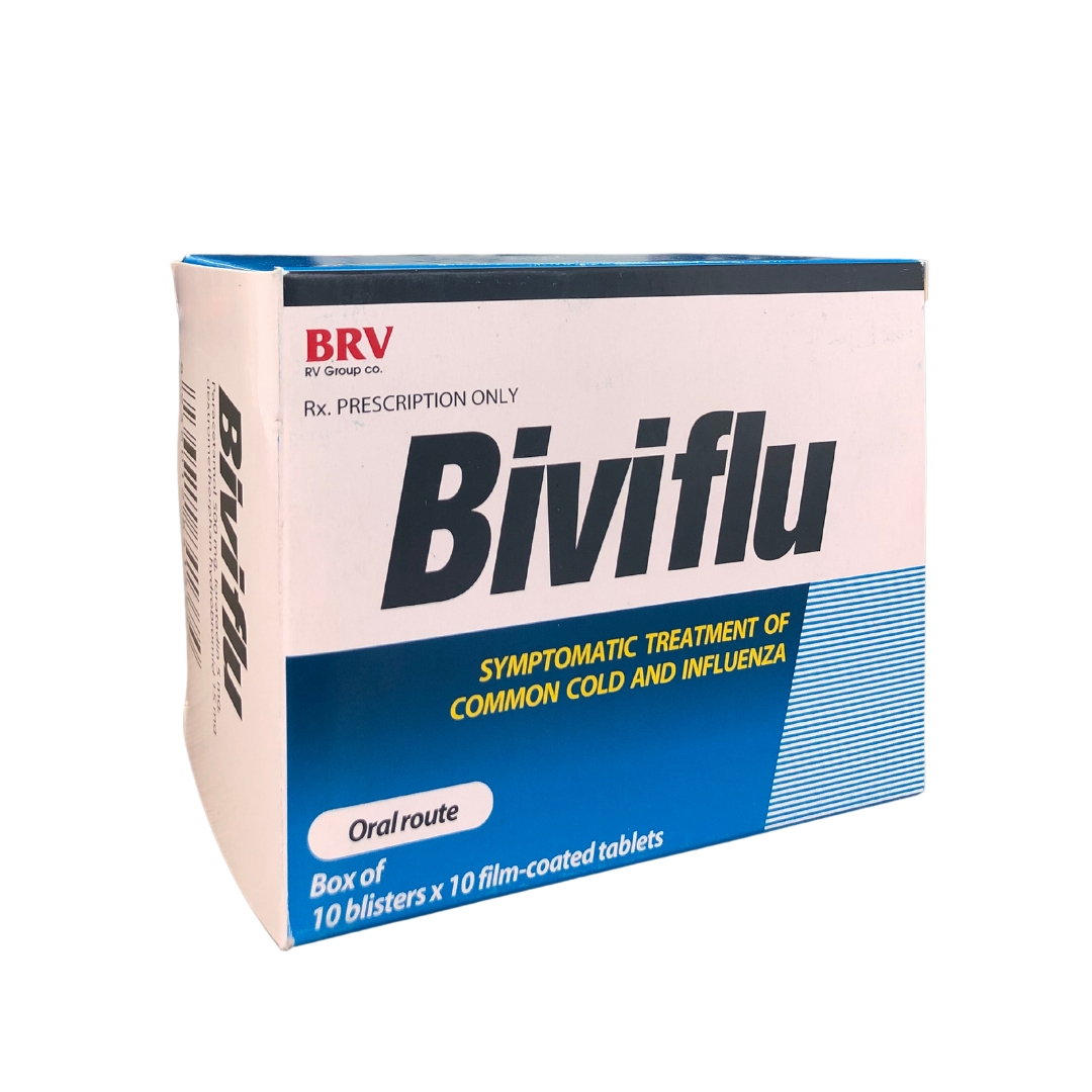 Thuốc Biviflu - Điều trị triệu chứng cảm cúm hộp 100 viên - Pharmart.vn
