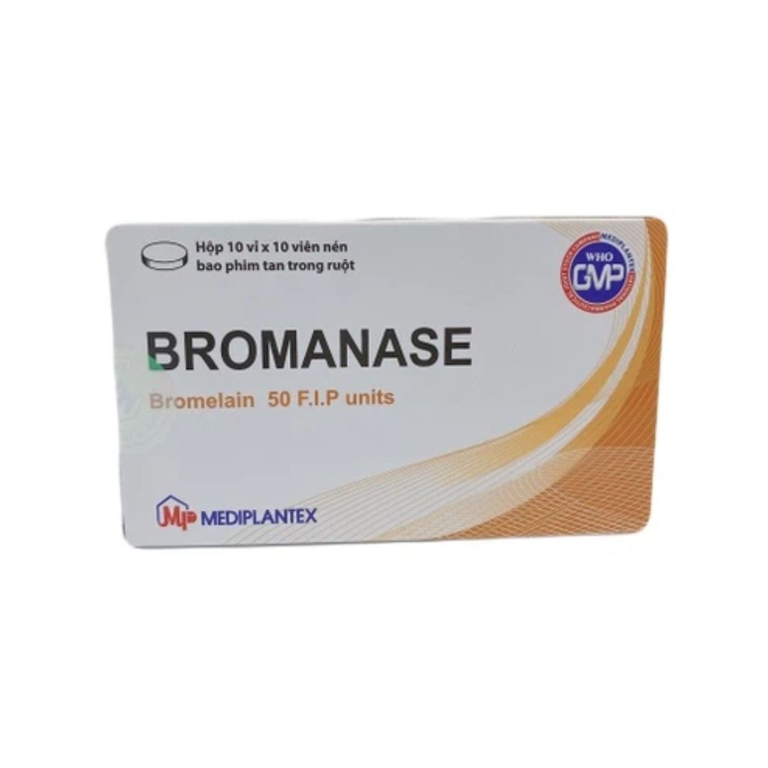 Thuốc Bromanase 50mg Mediplantex - Giảm viêm sưng, phù nề sau phẫu ...