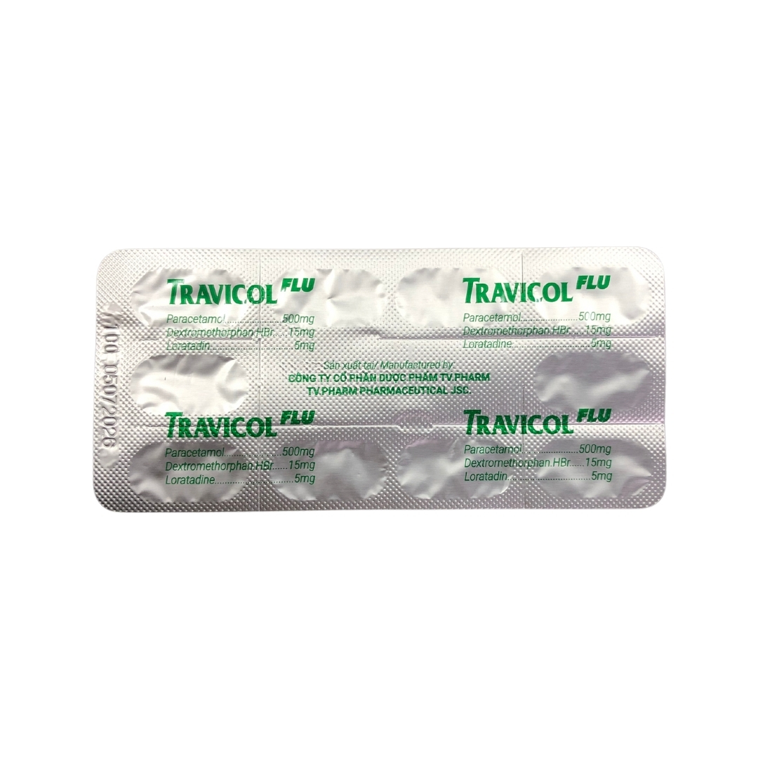 Thuốc Travicol Flu (500mg) - Giảm nhanh các triệu chứng do cảm cúm ...