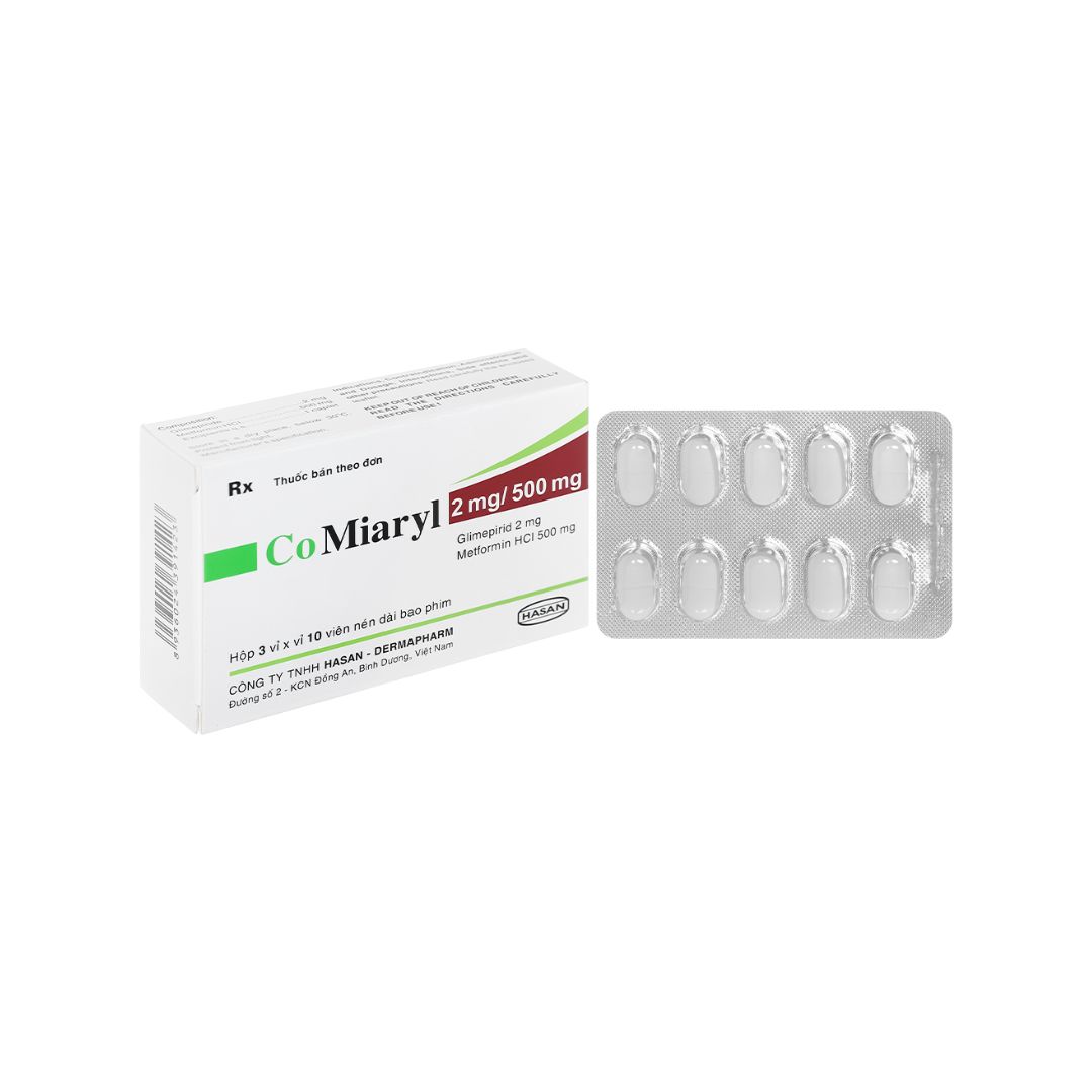 Thuốc CoMiaryl 2mg/500mg - Điều trị bệnh tiểu đường - Pharmart.vn