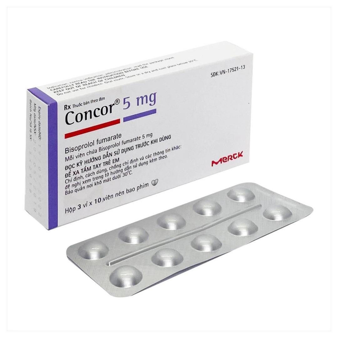 Thuốc Concor 5mg Hộp 3 vỉ x 10 viên - Pharmart.vn