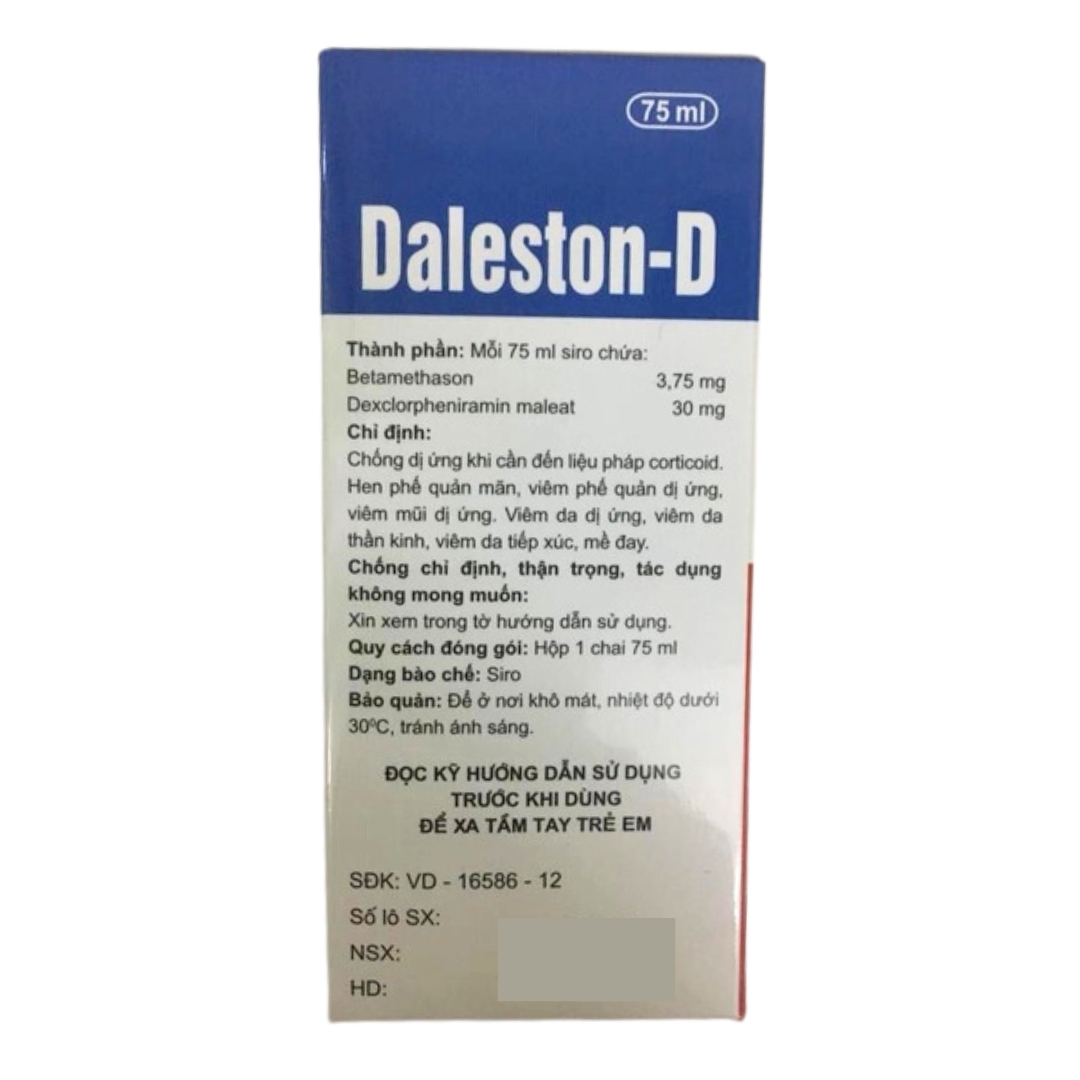 Thuốc Daleston-D 75ml - Điều trị dị ứng và viêm phế quản - Pharmart.vn