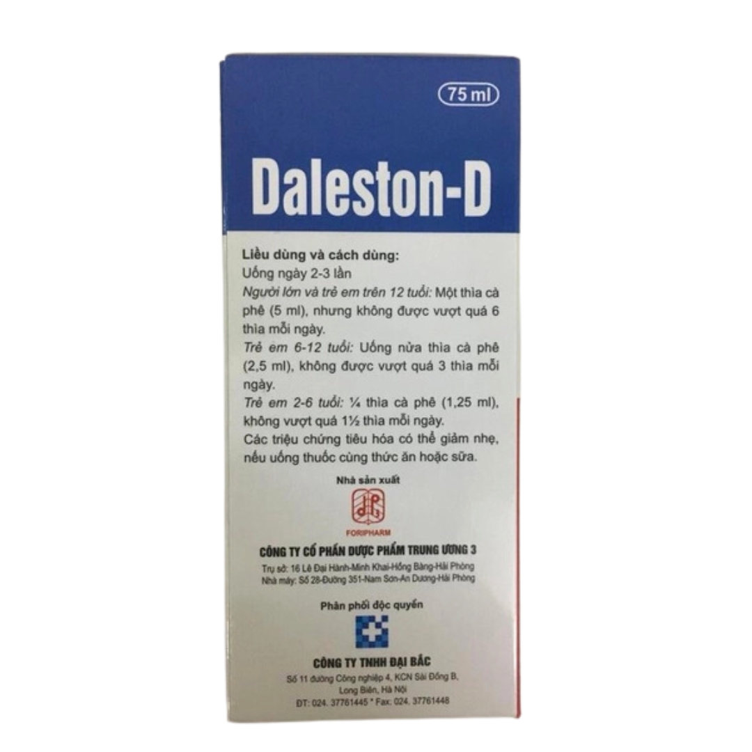 Thuốc Daleston-D 75ml - Điều trị dị ứng và viêm phế quản - Pharmart.vn