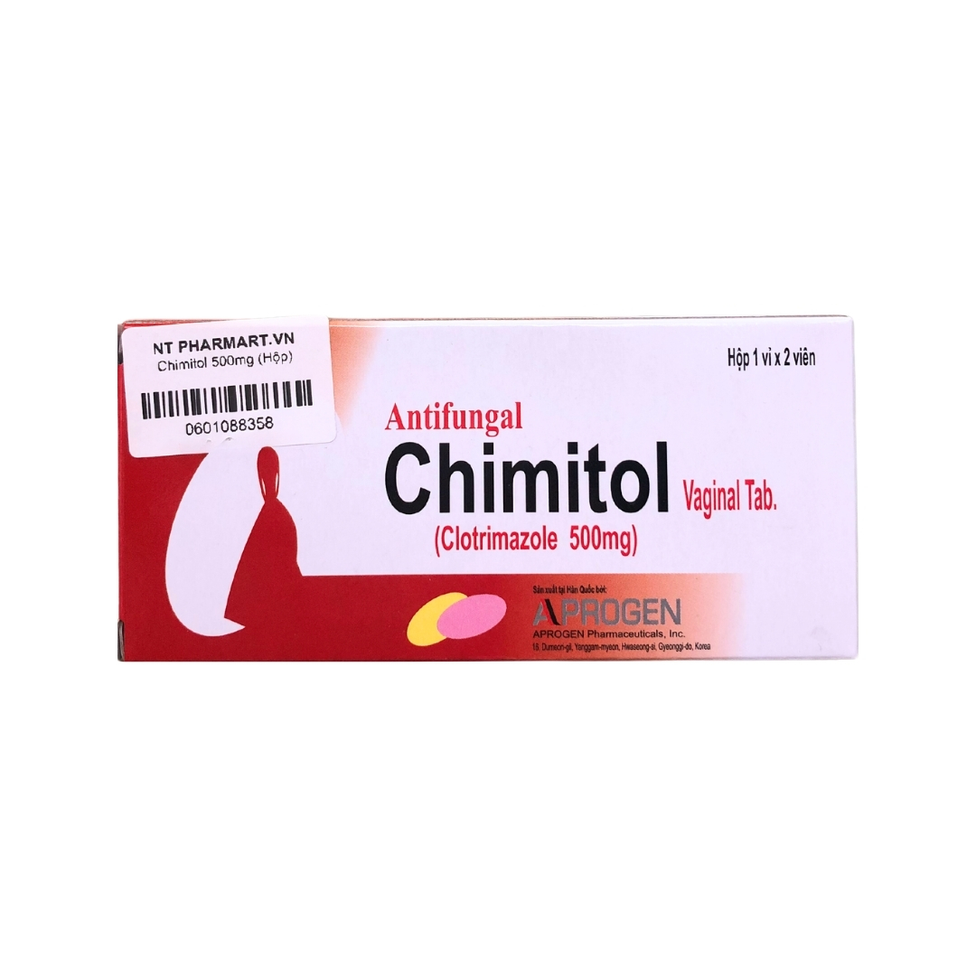 Thuốc đặt Chimitol Vaginal Tab (500mg) - Trị viêm âm đạo - Pharmart.vn