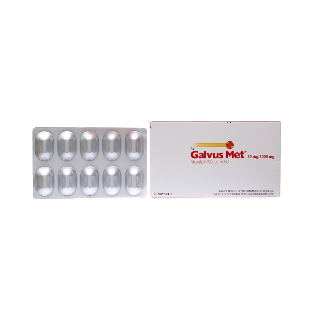 Galvus Met 50mg/1000mg - Điều trị đái tháo đường tuýp II - Pharmart.vn