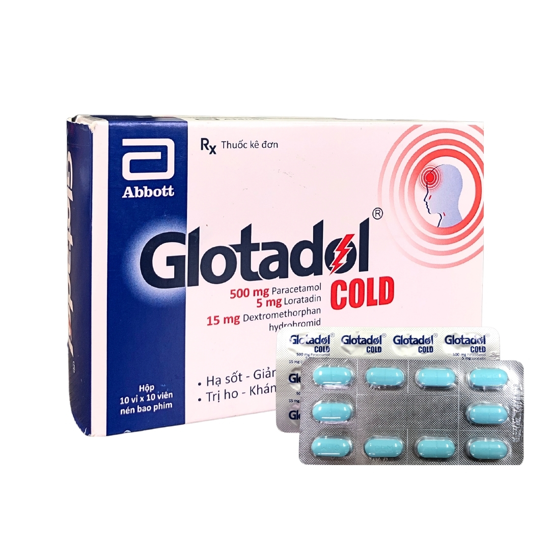 Glotadol Cold (500mg) - Hạ sốt, giảm đau - Pharmart.vn