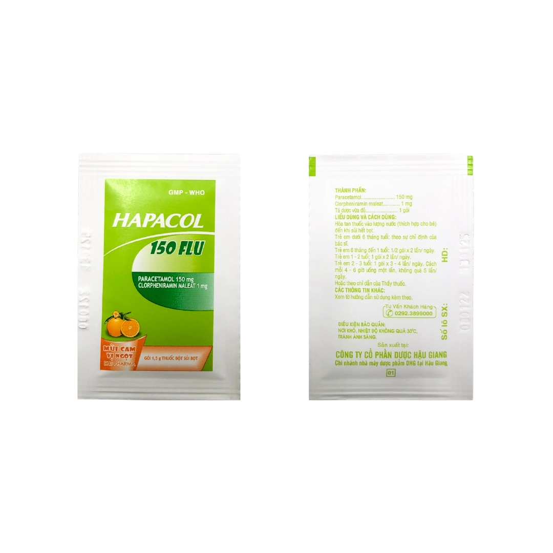 Thuốc Hapacol 150 Flu - Điều trị cảm cúm ở trẻ em - Pharmart.vn