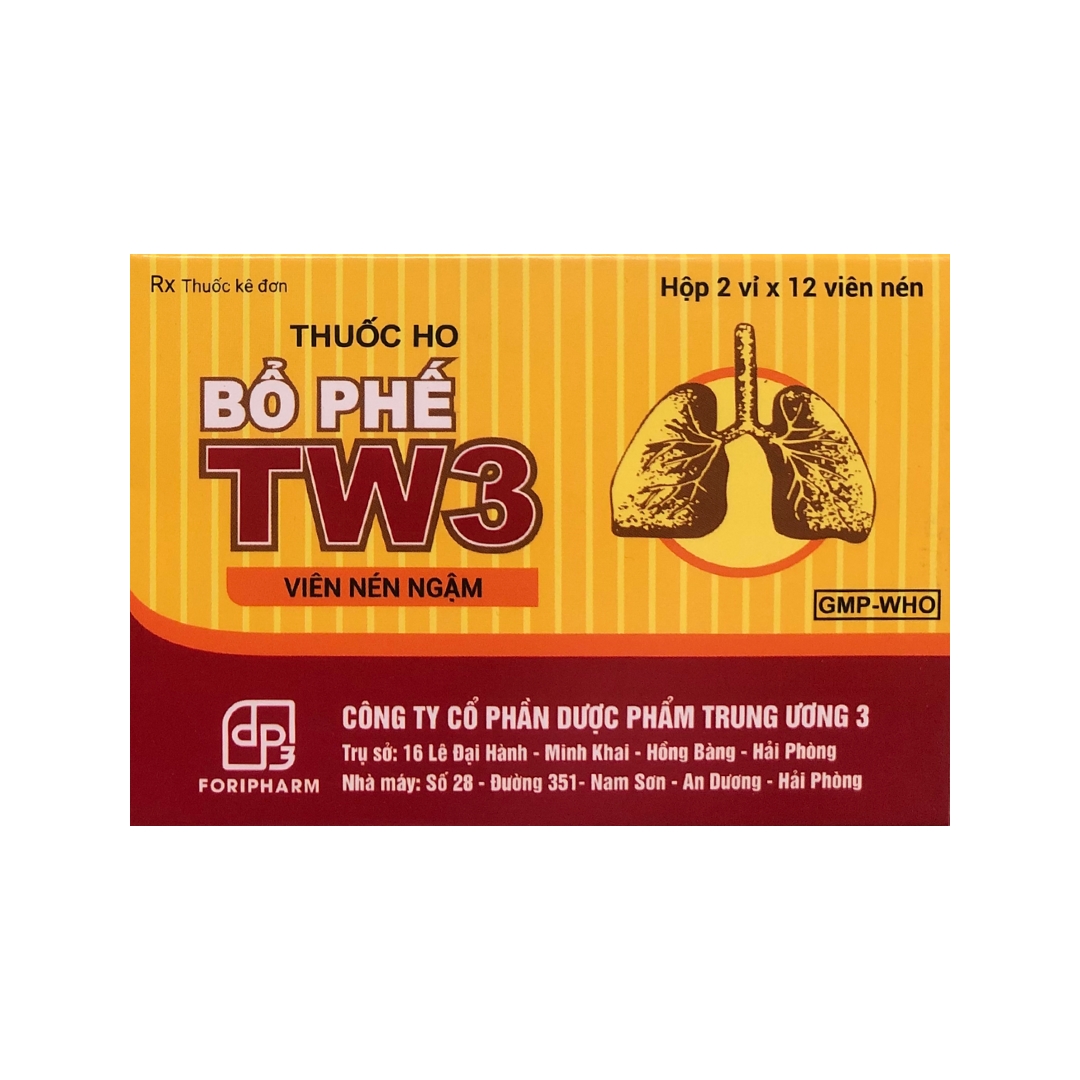 Thuốc ho bổ phế TW3 viên nén ngậm - Chữa ho, long đờm - Pharmart.vn