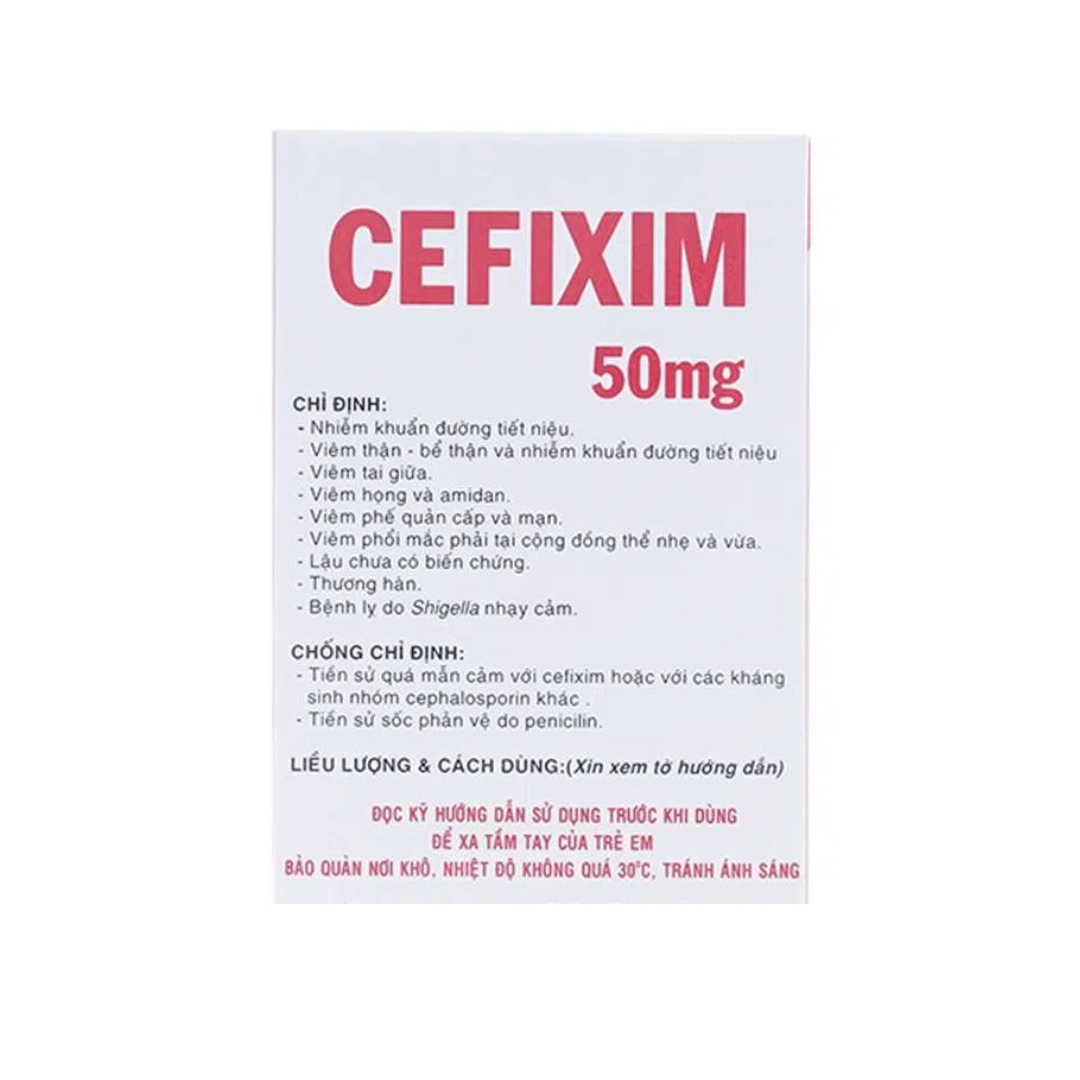 Thuốc kháng sinh Cefixim 50mg Vidipha - Pharmart.vn
