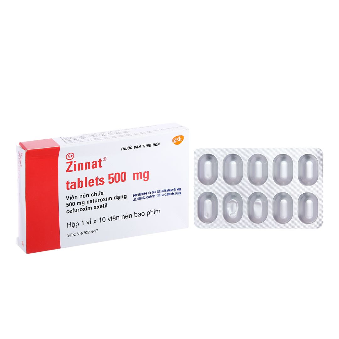 Thuốc kháng sinh Zinnat 500mg - Pharmart.vn