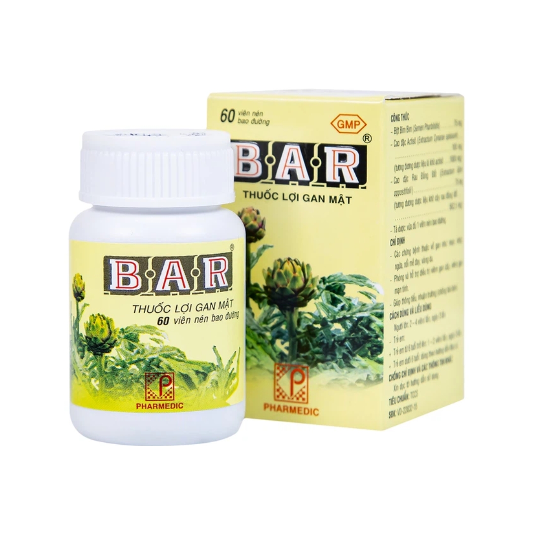 Thuốc lợi gan mật Bar Pharmedic - Điều trị các bệnh về gan (60 viên ...