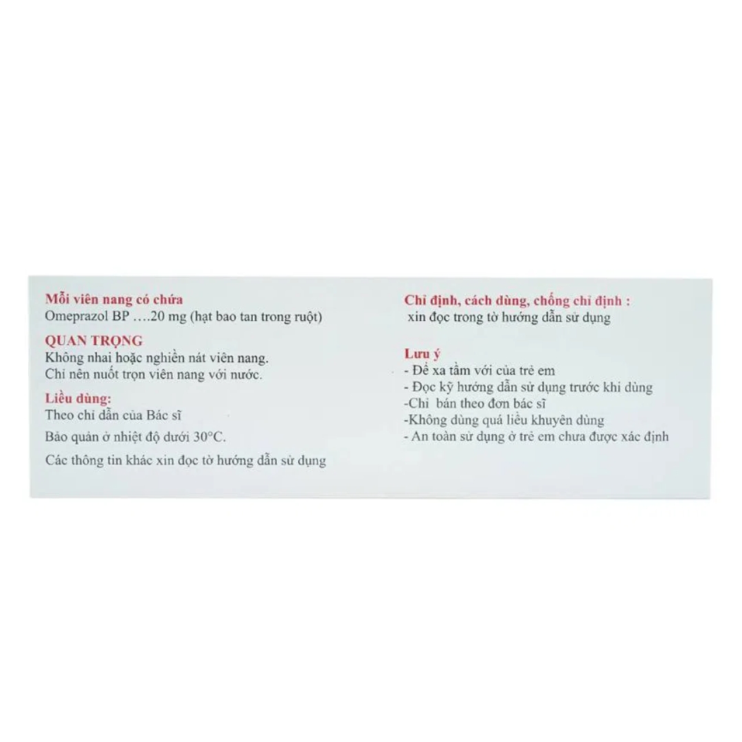 Thuốc Lomac 20mg điều trị loét dạ dày, tá tràng - Pharmart.vn