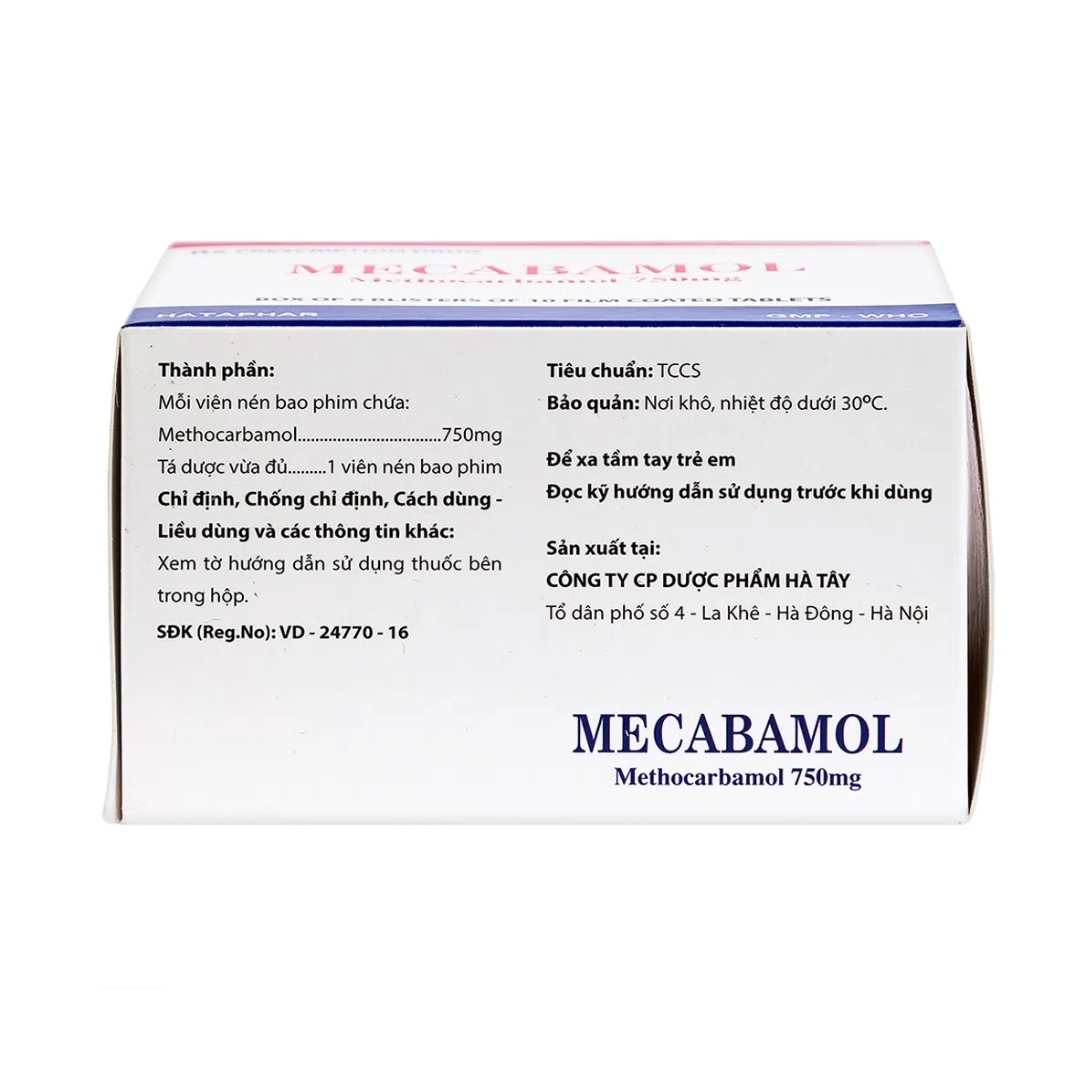 Thuốc Mecabamol 750mg điều trị bệnh lý cơ xương cấp tính - Pharmart.vn