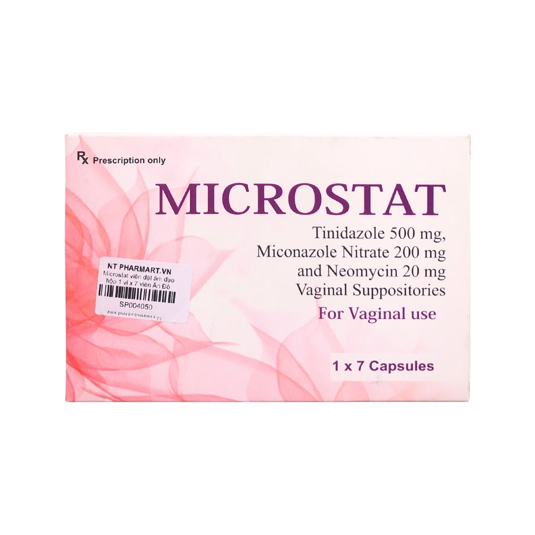 Thuốc đặt Microstat (500mg) - Điều trị viêm nhiễm âm đạo - Pharmart.vn