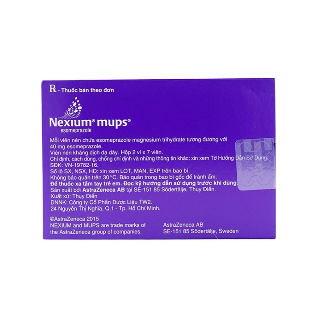 Thuốc Nexium mups 40mg Trị trào ngược dạ dày - Pharmart.vn