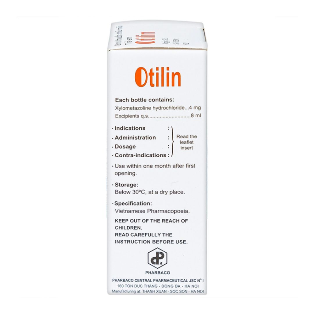 Thuốc nhỏ mũi Otilin 0,05% - Điều trị nghẹt mũi, viêm mũi - Pharmart.vn