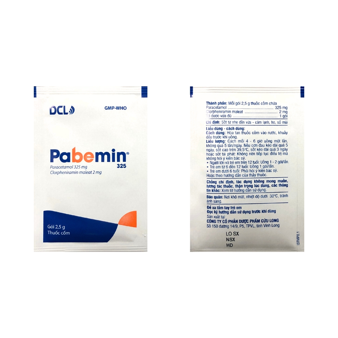 Thuốc Pabemin 325 - Giảm đau hạ sốt - Pharmart.vn