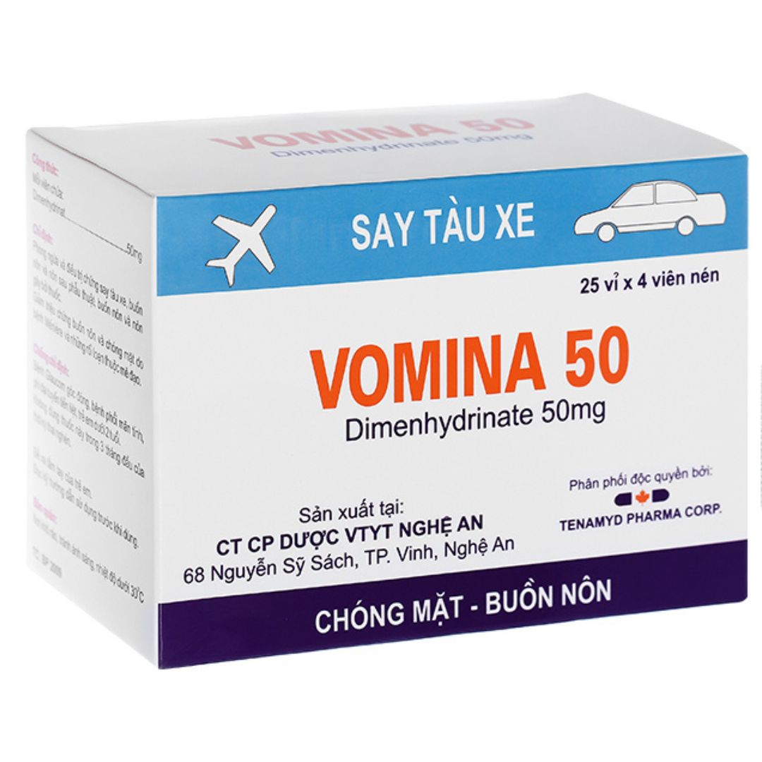 Thuốc say xe Vomina - Pharmart.vn