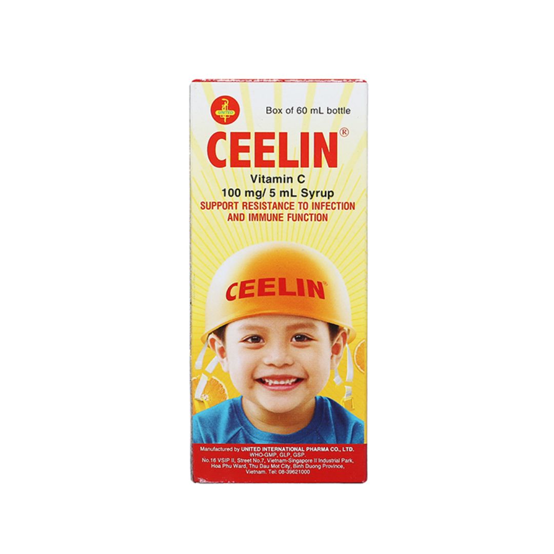 Thuốc Siro Ceelin Lọ 60ml - Bổ sung vitamin C, tăng cường miễn dịch ...