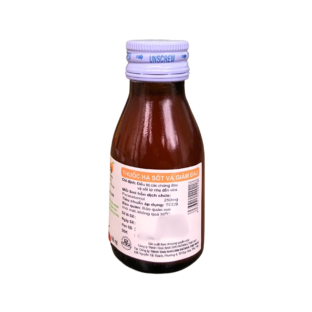 Thuốc Siro Sara - Điều trị hạ sốt, giảm đau hương cam - Pharmart.vn
