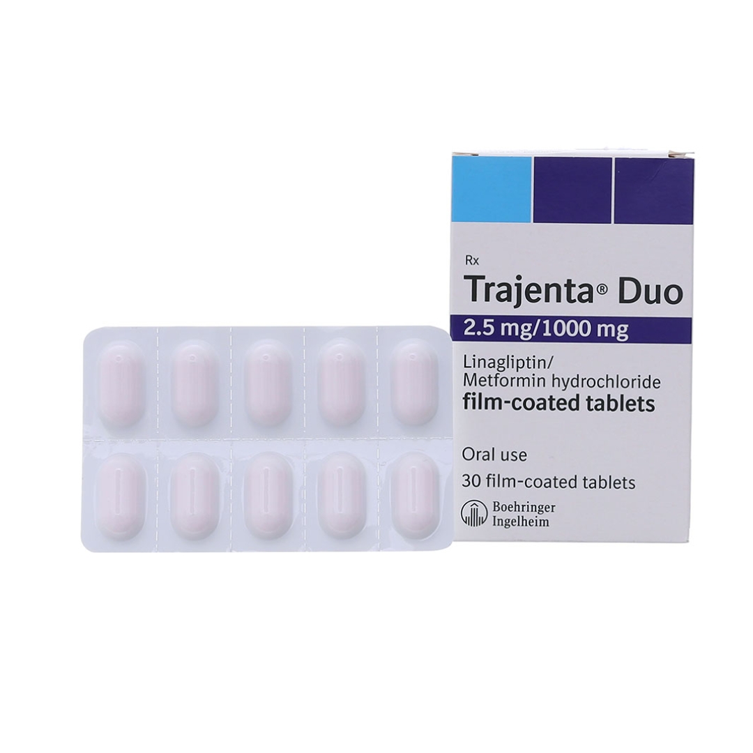 Thuốc Trajenta Duo 2,5mg/1000mg điều trị tiểu đường tuýp 2 - Pharmart.vn