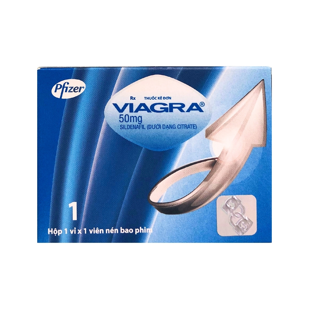 Thuốc Viagra (50mg) - Điều trị rối loạn cương dương hộp 1 viên ...