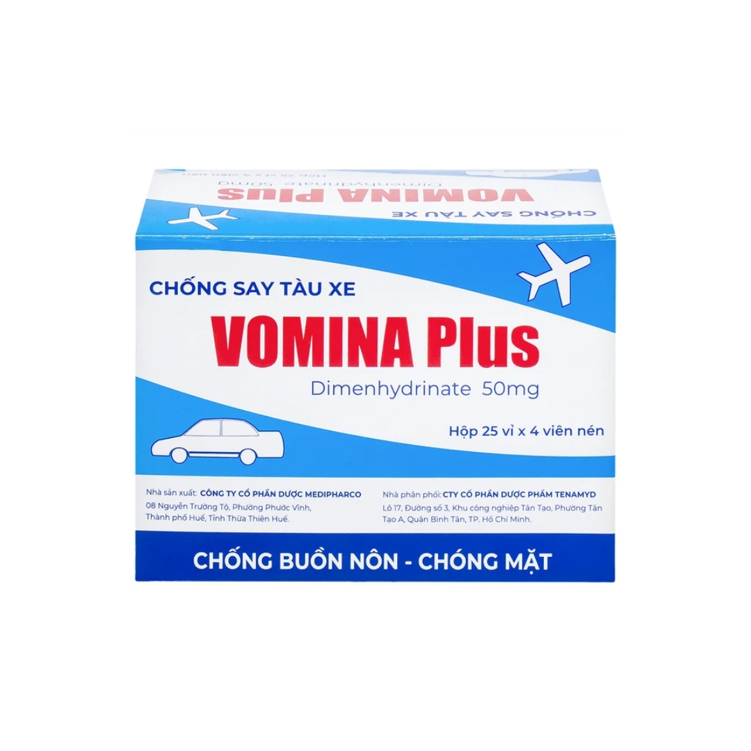 Thuốc Vomina plus chống say tàu xe - Pharmart.vn