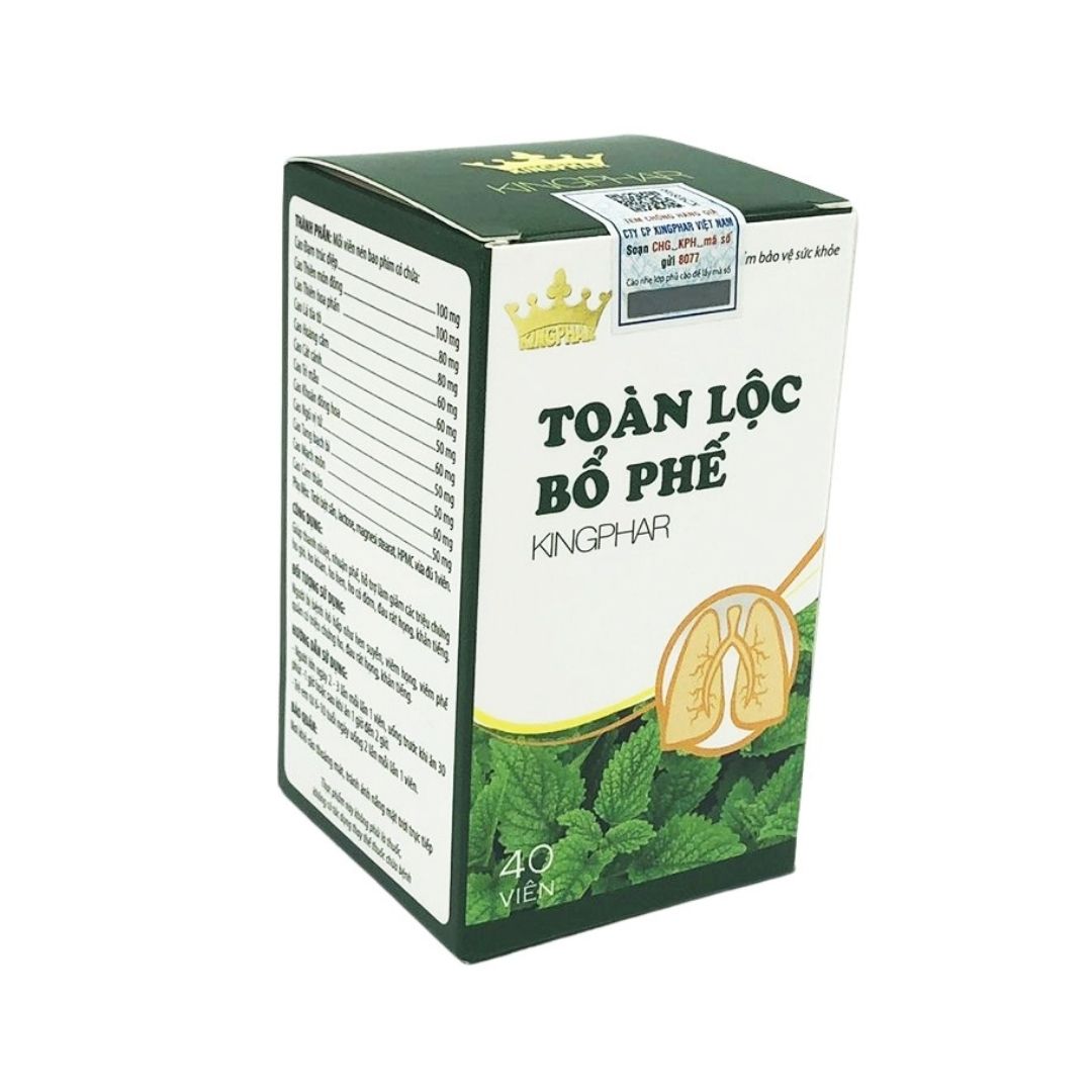 Toàn Lộc Bổ Phế Kingphar (40 viên) - Hỗ trợ điều trị hen suyễn, đàm úng ...