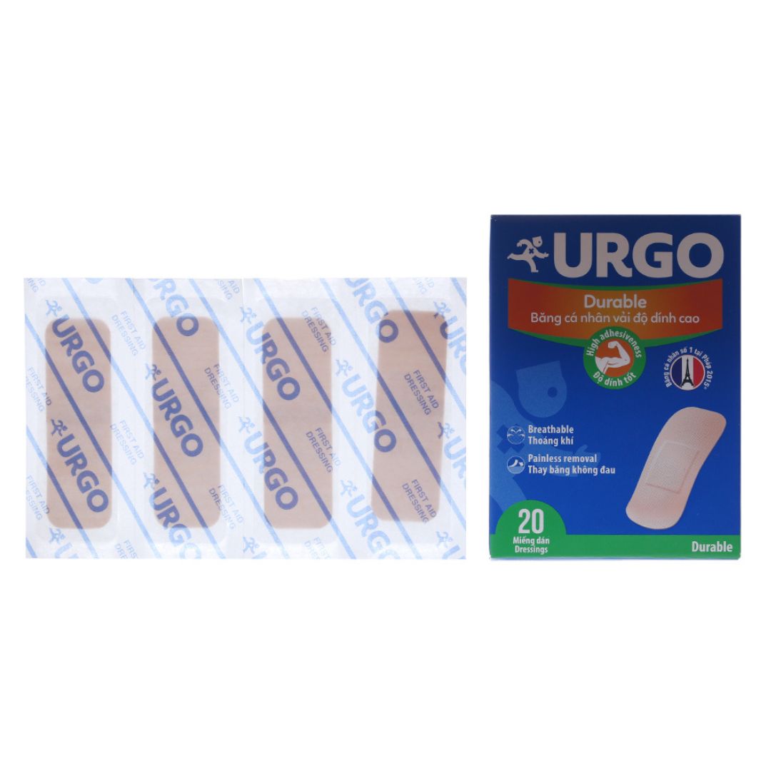 Urgo Durable băng cá nhân 2cm x 6cm hộp 20 miếng - Pharmart.vn