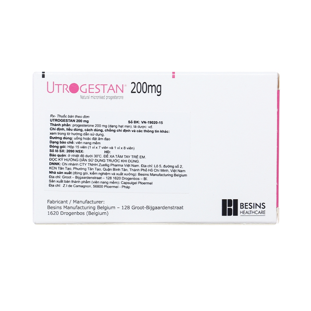 Utrogestan 200mg - Điều trị rối loạn Progesteron - Pharmart.vn