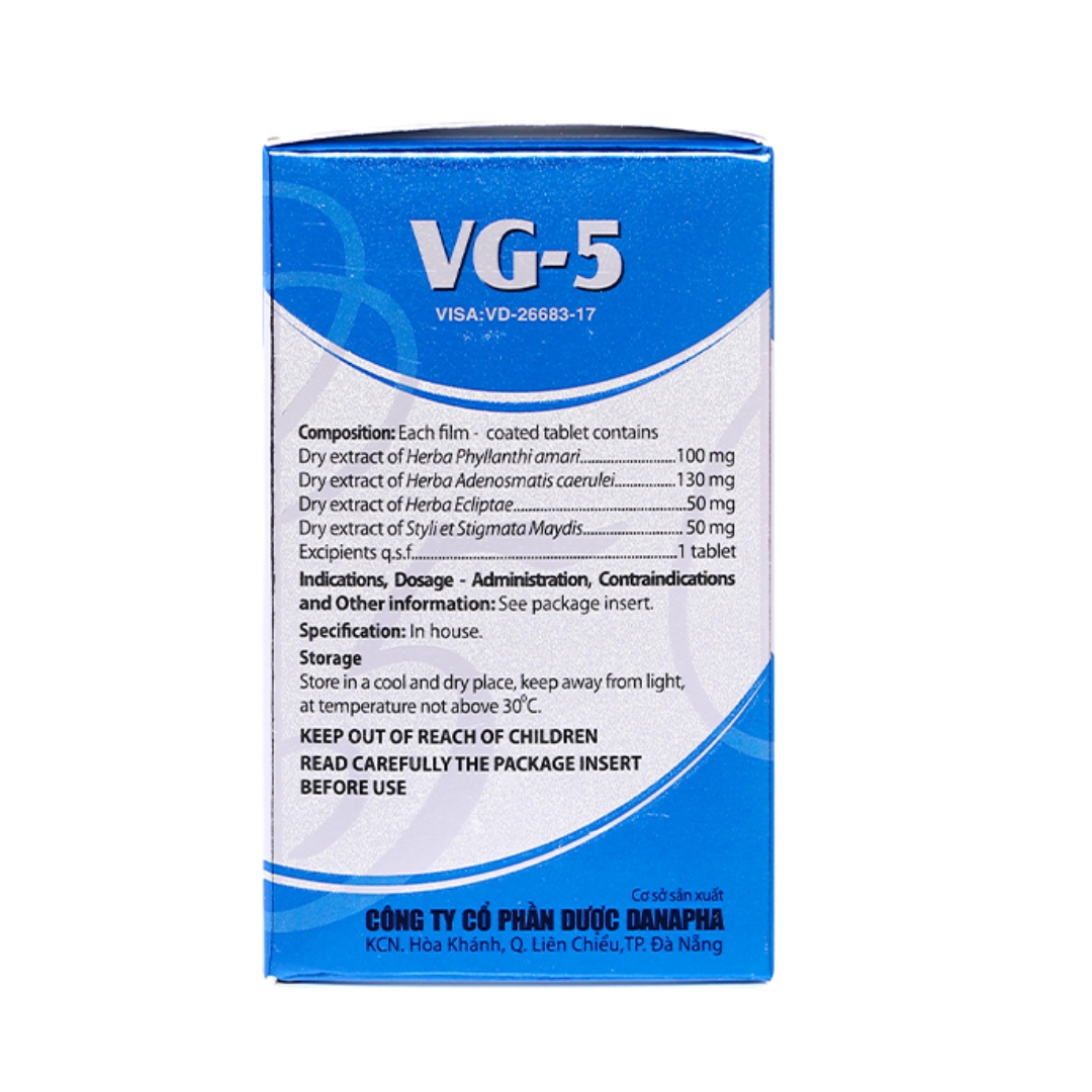 VG-5 - Hỗ trợ bệnh lý về gan - Pharmart.vn