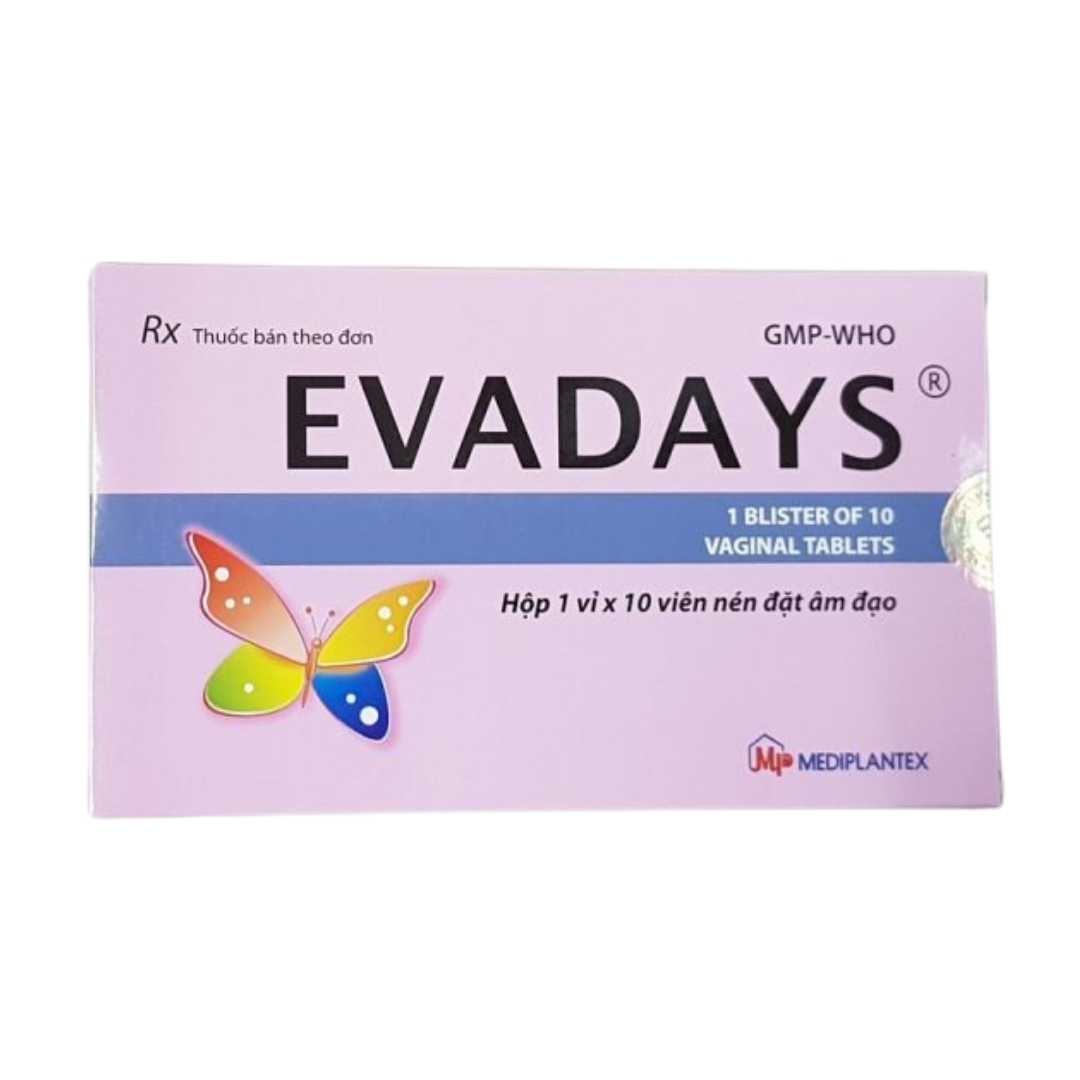Viên đặt âm đạo Evadays 500mg - Pharmart.vn