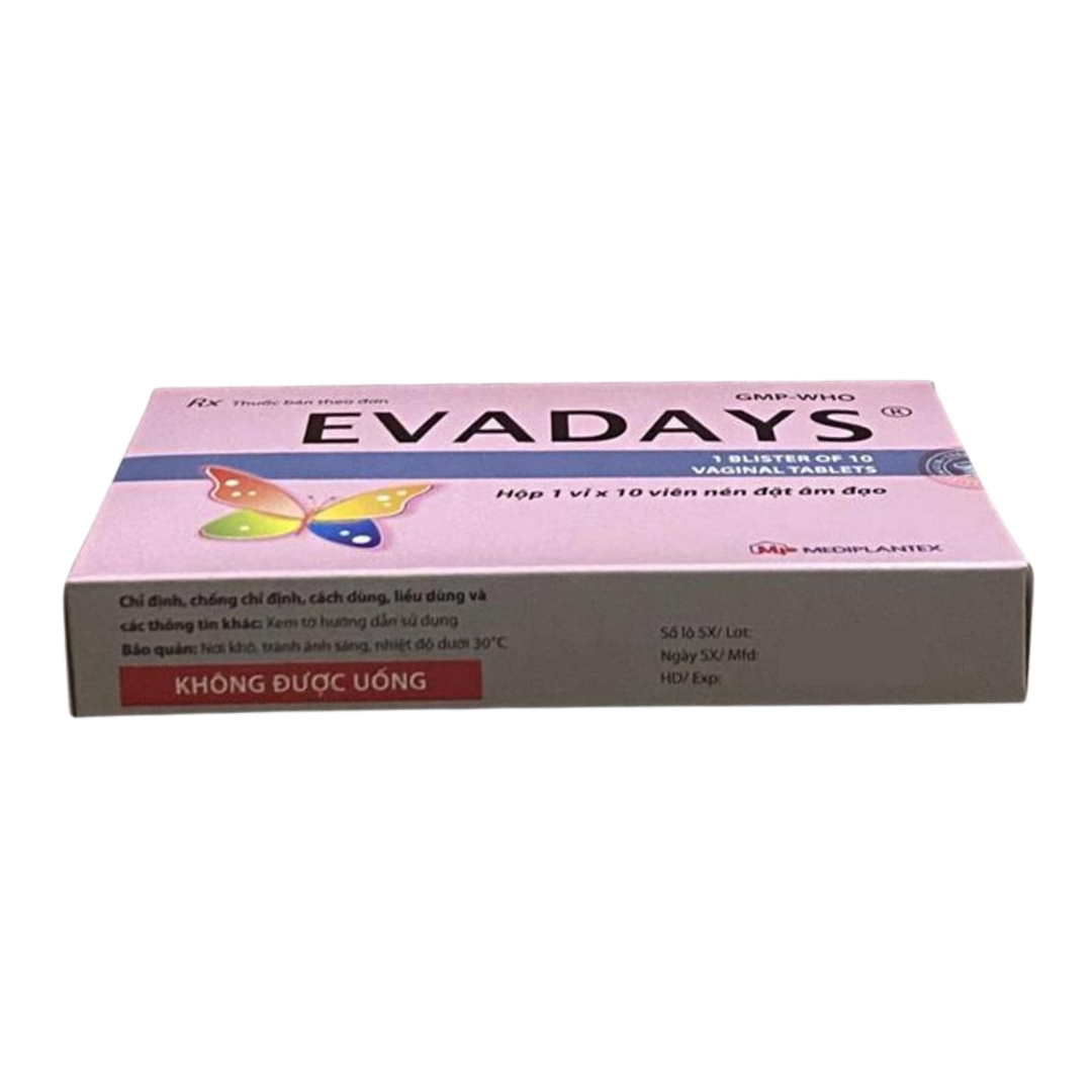 Viên đặt âm đạo Evadays 500mg - Pharmart.vn