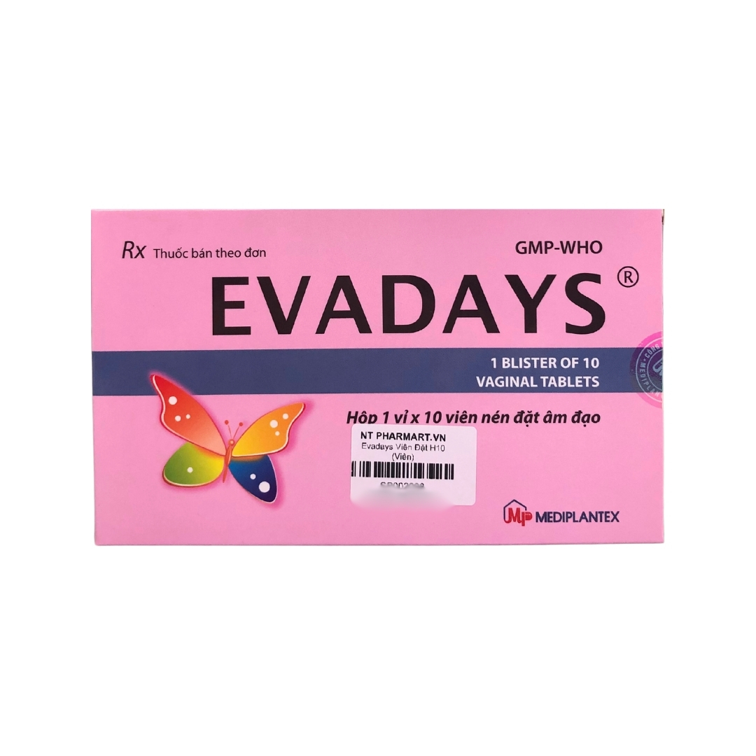 Thuốc đặt Evadays (500mg) - Điều trị viêm âm đạo - Pharmart.vn