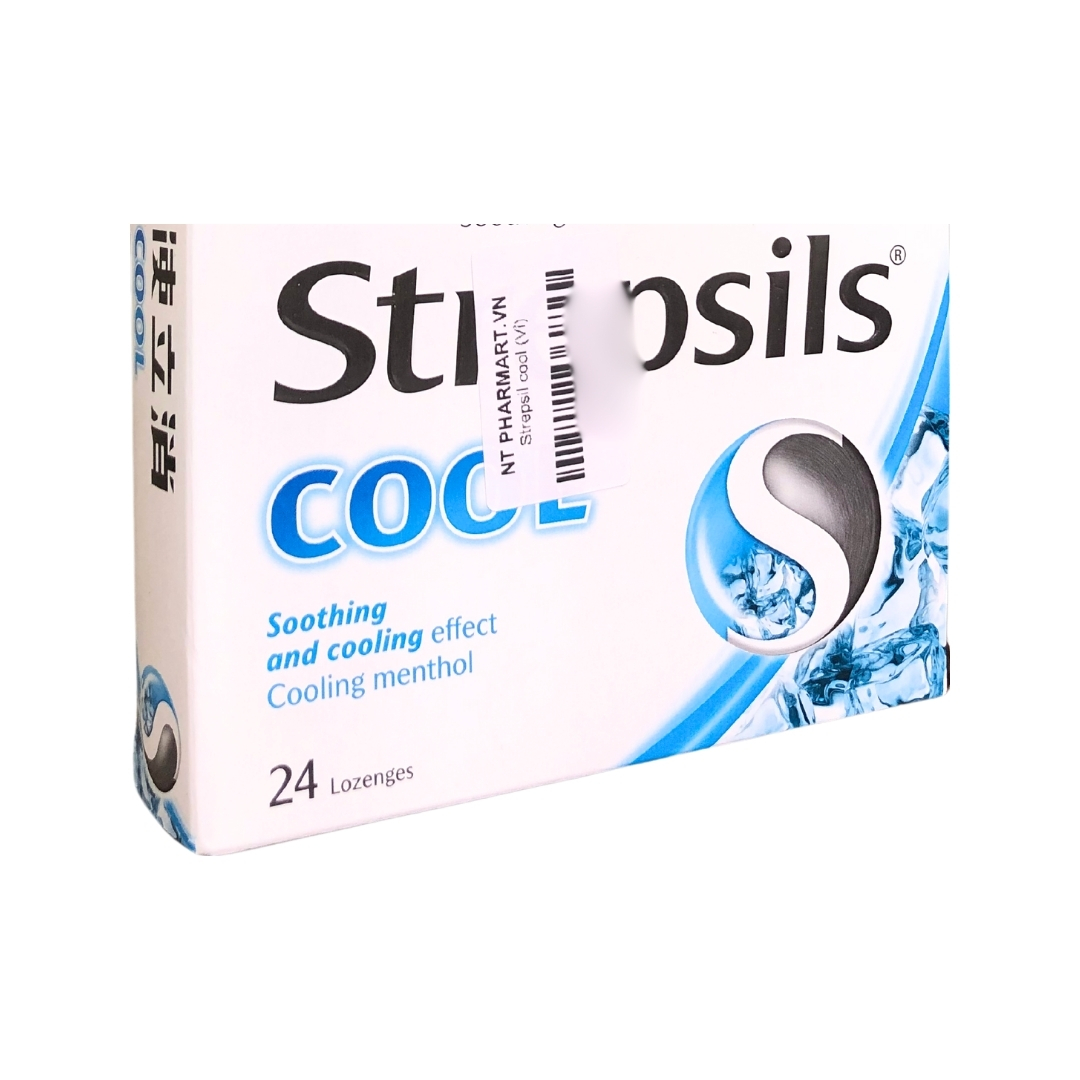 Kẹo ngậm Strepsils Cool - Giảm ho, thông mũi họng - Pharmart.vn